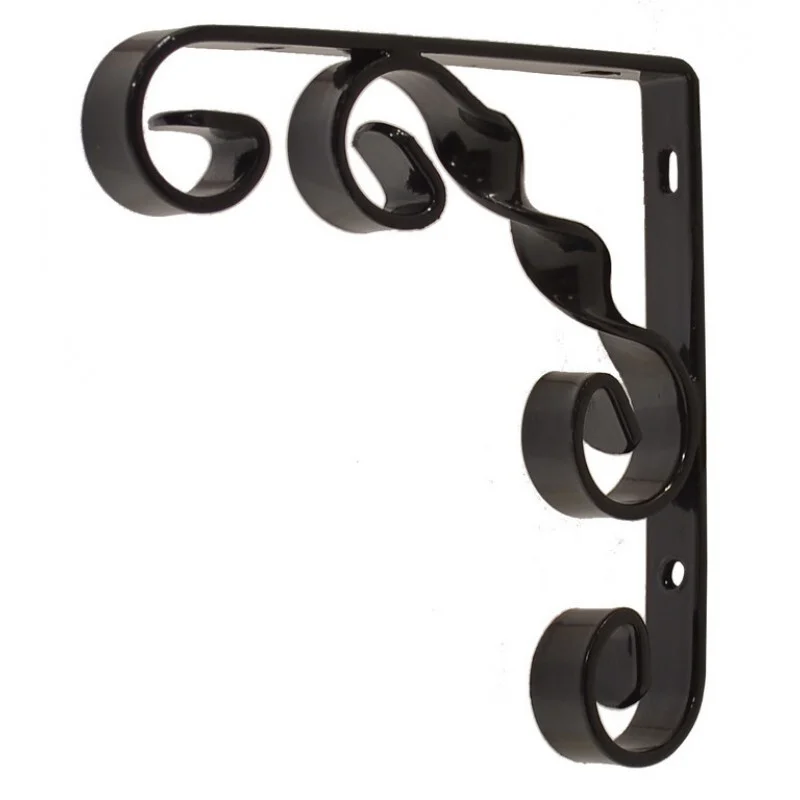 Black Wrought Iron Scroll Brackets – Jim's DIY