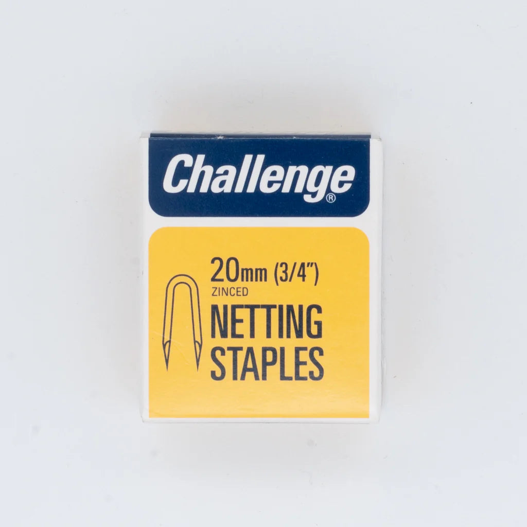 Challenge 20mm Zinced Netting Staples 40g – Jim's DIY