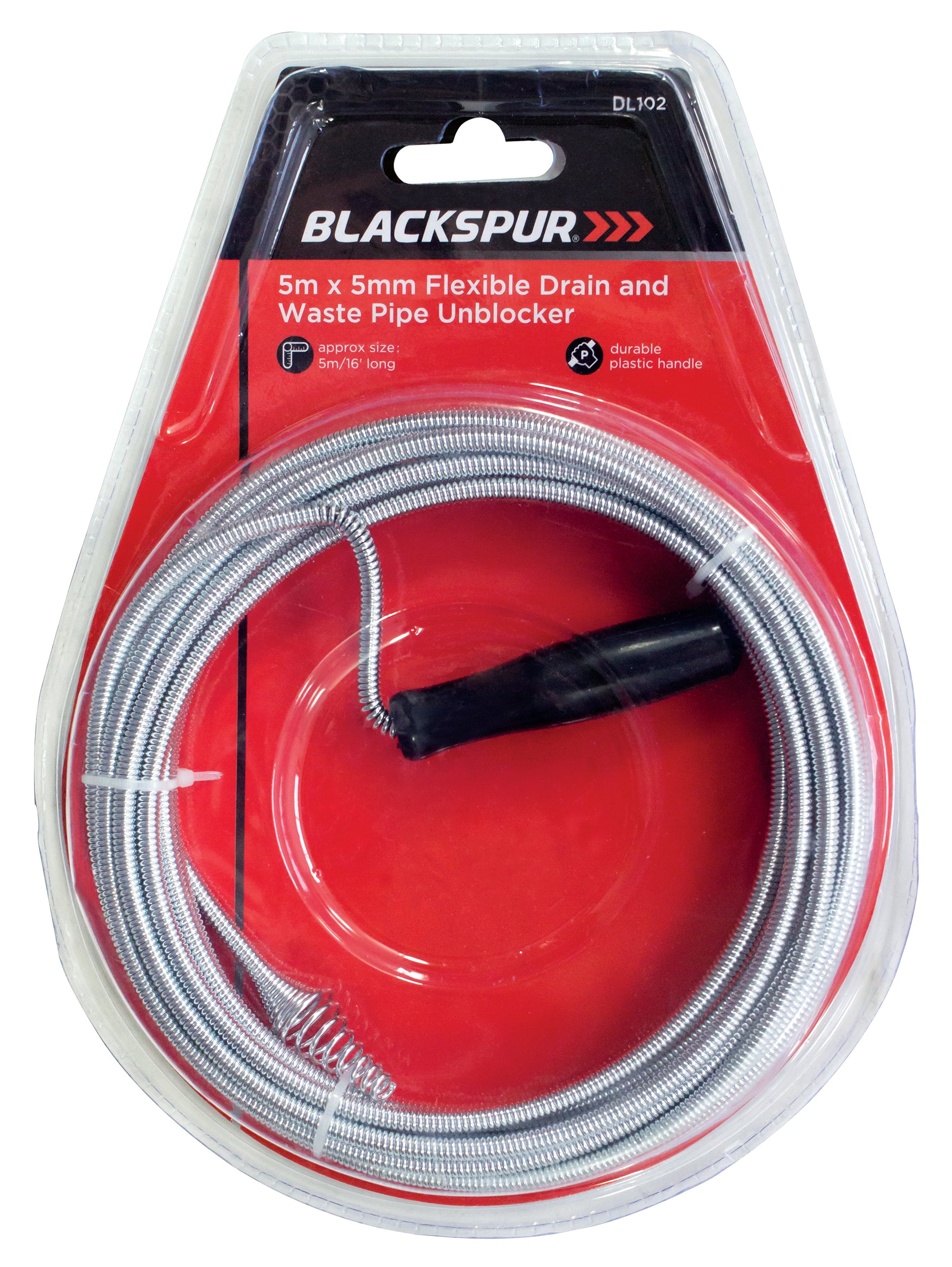 Blackspur DL102 5m x 5mm Flexible Drain & Waste Pipe Unblocker – Jim's DIY