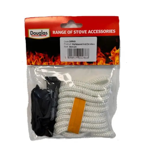 Douglas 8mm Stove Rope Replacement Kit with 20ml Adhesive – Jim's DIY