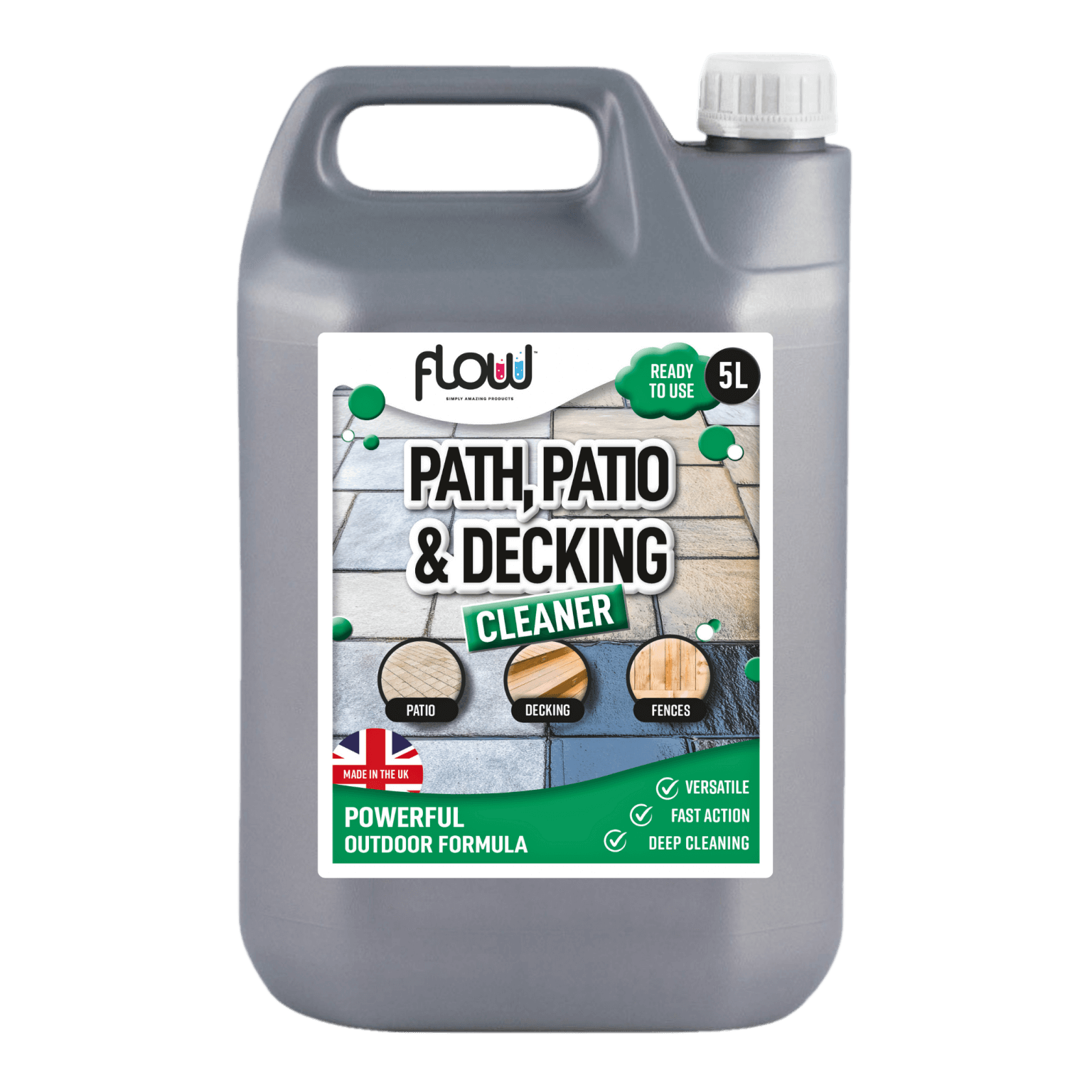 Flow Path, Patio & Decking Ready To Use Cleaner 5L – Jim's DIY