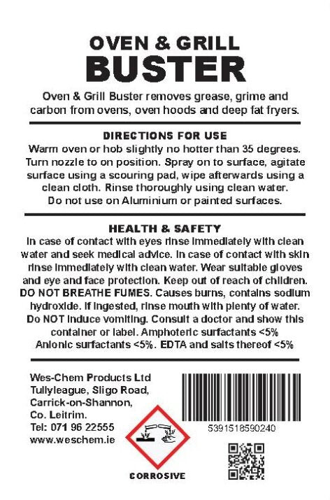 Wes Chem Oven & Grill Buster Spray – Jim's DIY