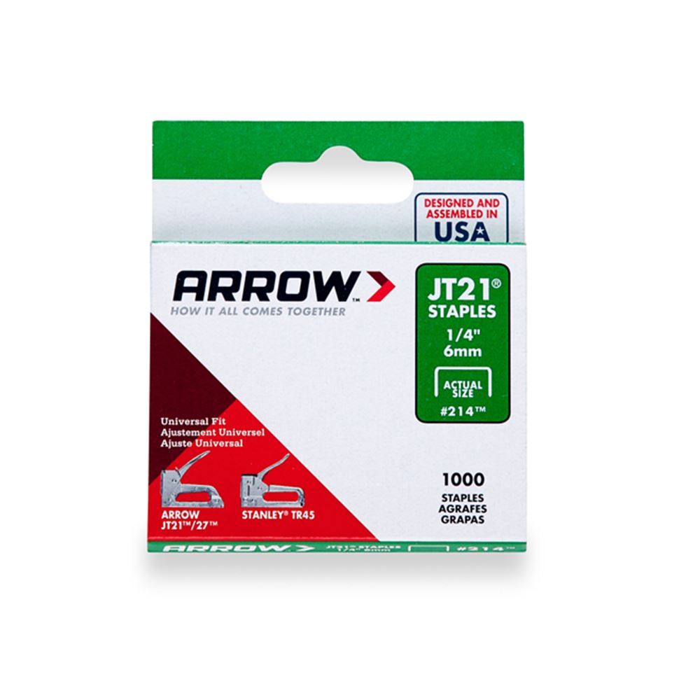Arrow JT21 6mm Staples 1000 Pack – Jim's DIY