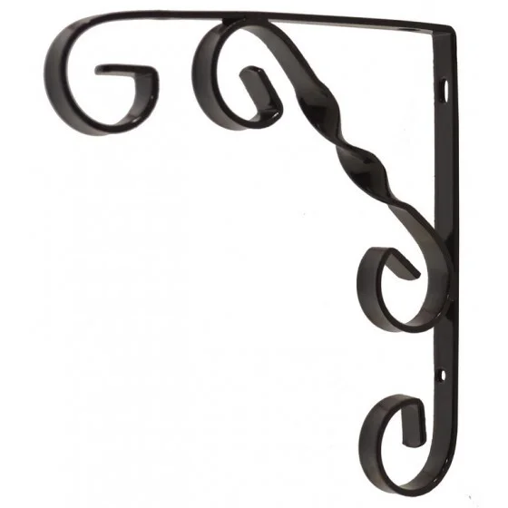 Black Wrought Iron Scroll Brackets – Jim's DIY