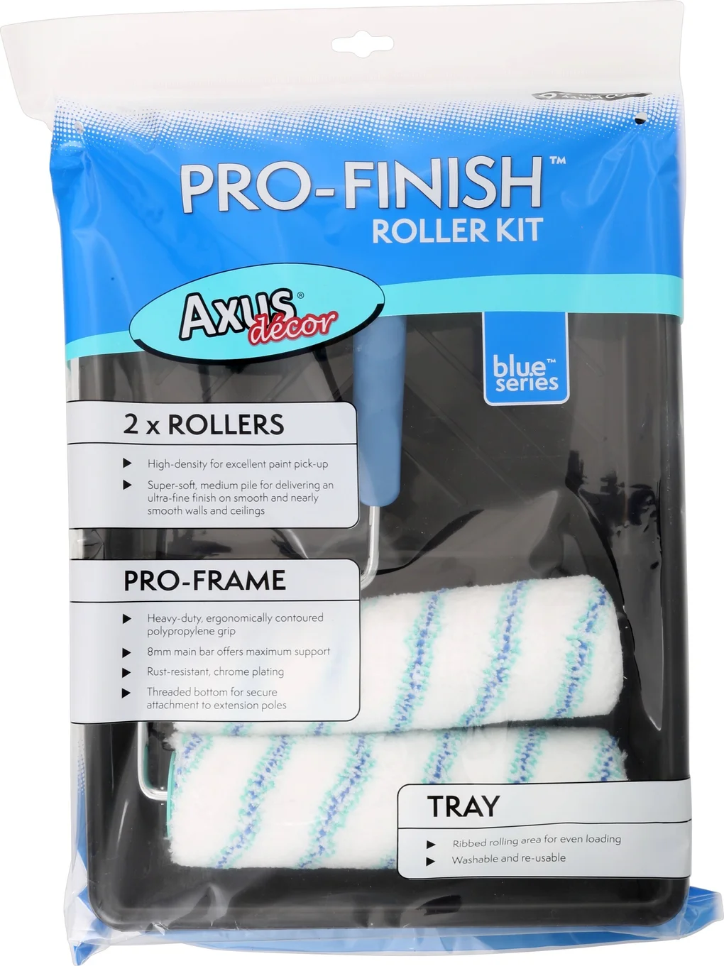 Axus Decor 9" Pro-Finish 4 Piece Roller Kit Blue Series – Jim's DIY